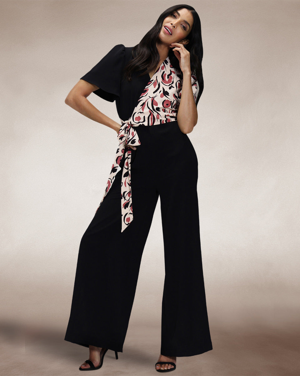 Overwrap Print Jumpsuit – HotSquash London